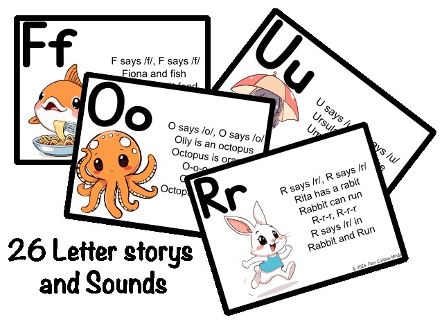 Alphabet Chants, Stories and Phonics Fun Cards
